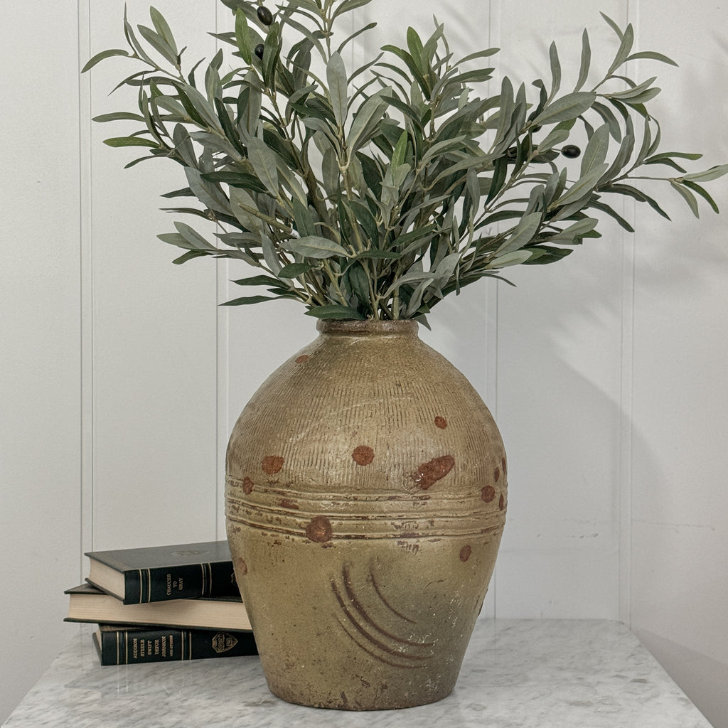 Vintage Olive Green Pottery Jar. – Oliver and Rust
